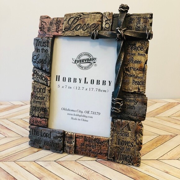 Hobby Lobby | Accents | Christian Photo Frame 5x7 With Scriptures And ...